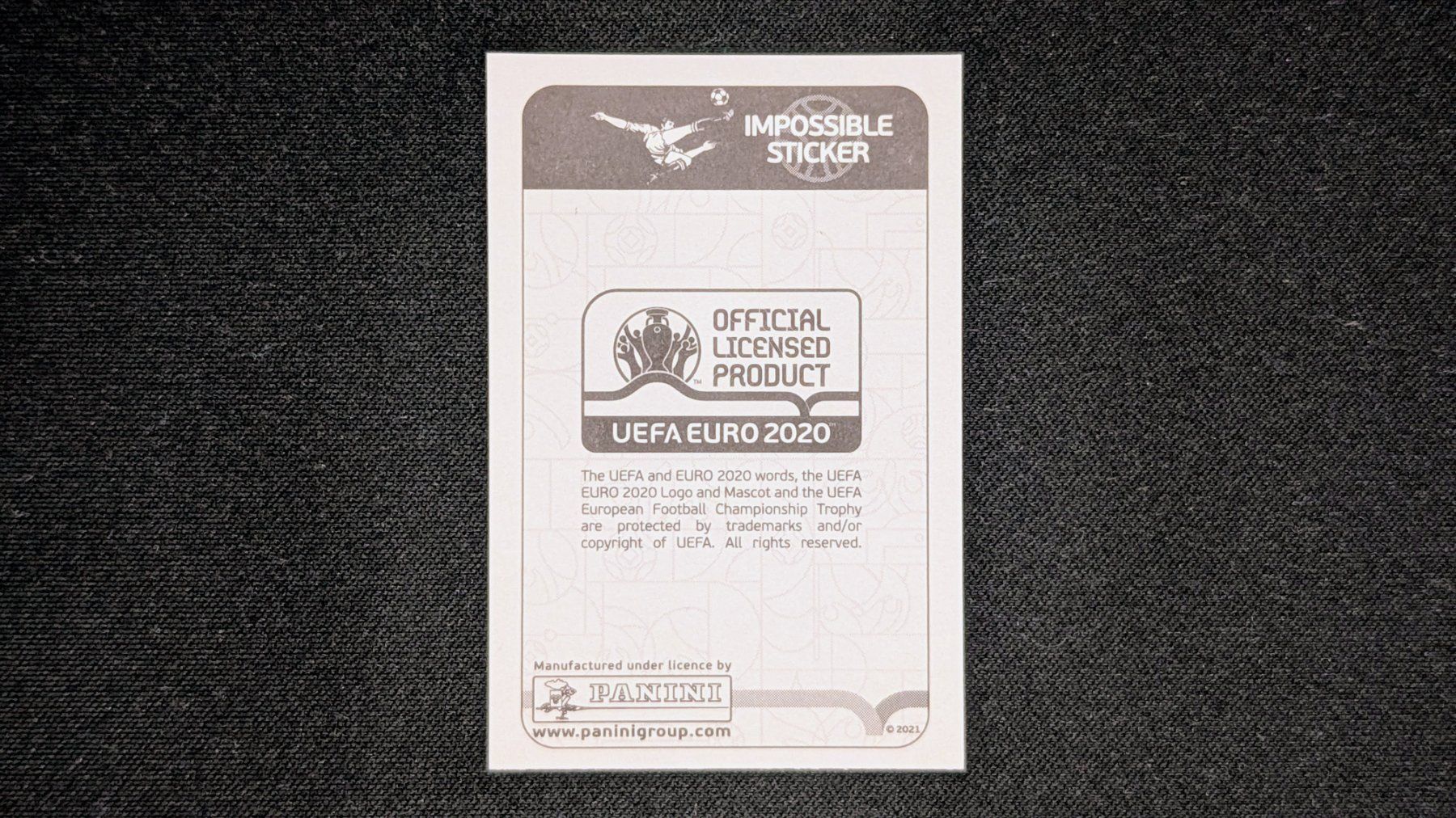 Panini UEFA Euro 2020 - Impossible Sticker Rivals United (D'occasion) à ...