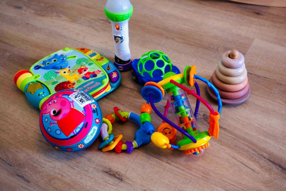 Babyspielzeug Motorik Set - Greiflinge, buntes Lernspielzeug (Gebraucht ...