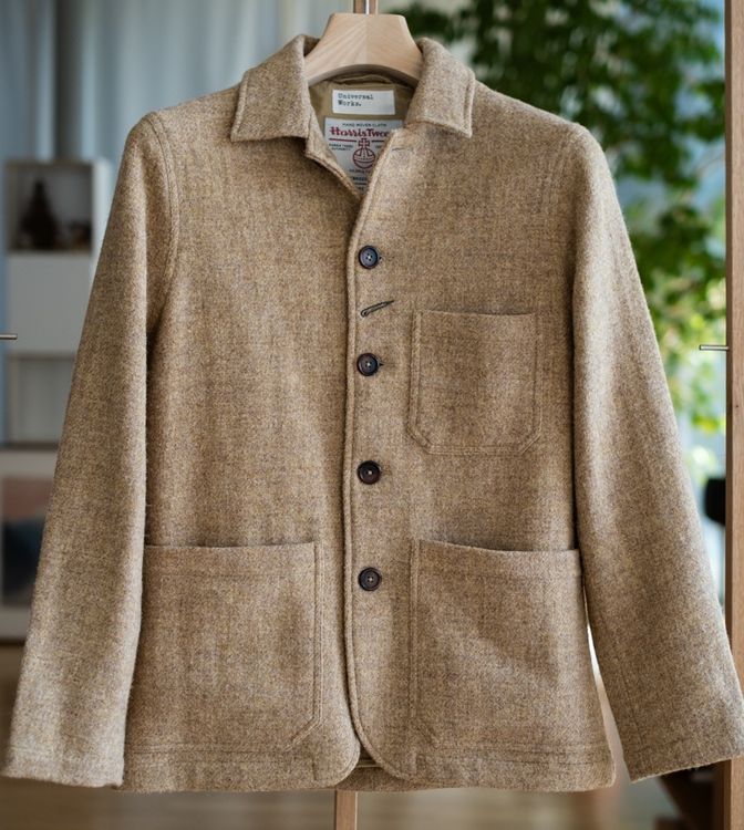 UNIVERSAL WORKS / HARRIS TWEED Jacke/work jacket (Neu (gemäss ...
