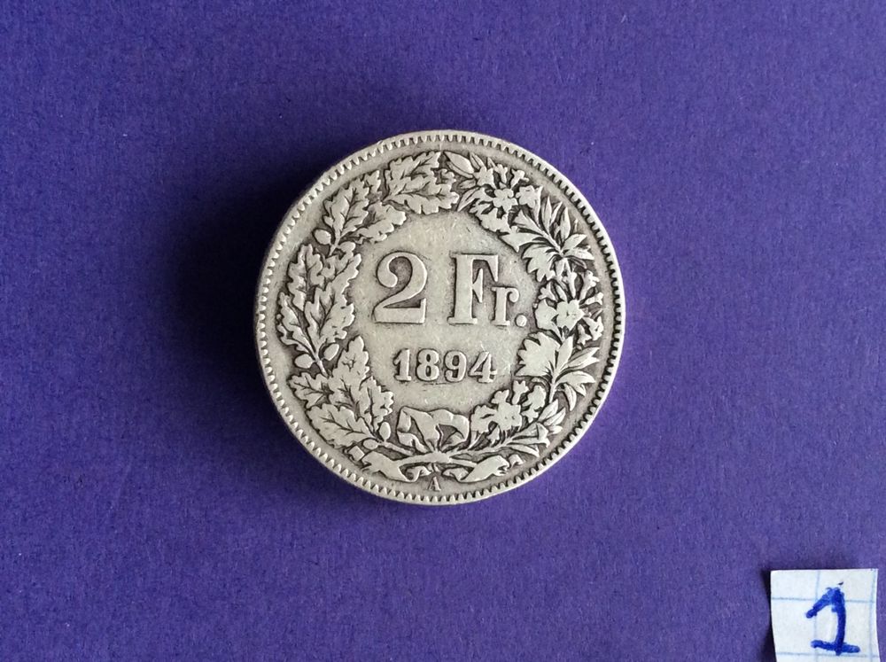 2 francs 1894 Rare et Jolie (Gebraucht) in Genève für CHF 17 – mit ...