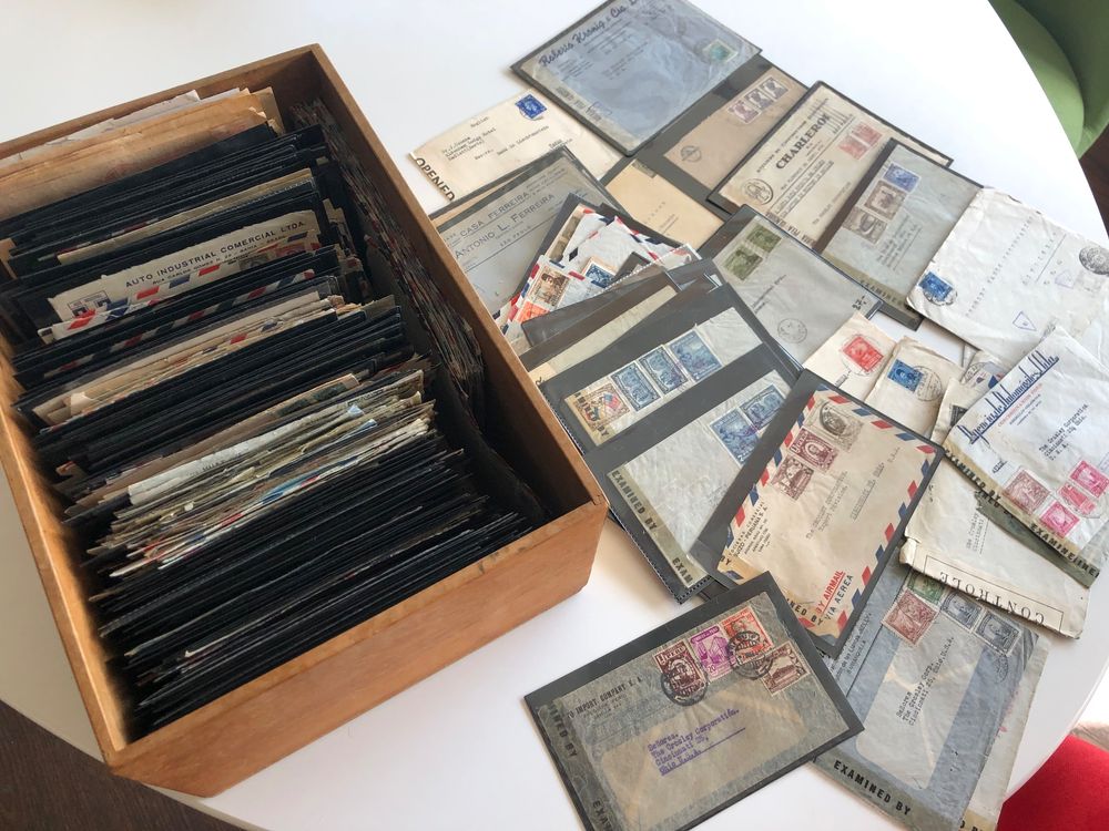 Riesen ARCHIV-Box mit 800 Briefen ab 1885, meist FLUGPOST !! (Gebraucht ...