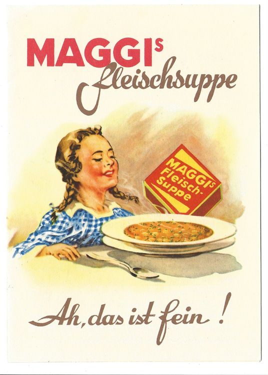 Werbung: MAGGI'S Fleischsuppe - Kempttal - Rezepte - um 1935 | Kaufen auf Ricardo