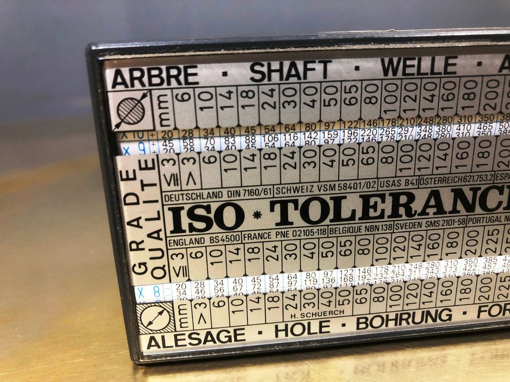 Tolerator, Iso Toleranzschlüssel Zum Ermitteln von Toleranzw (Defekt ...