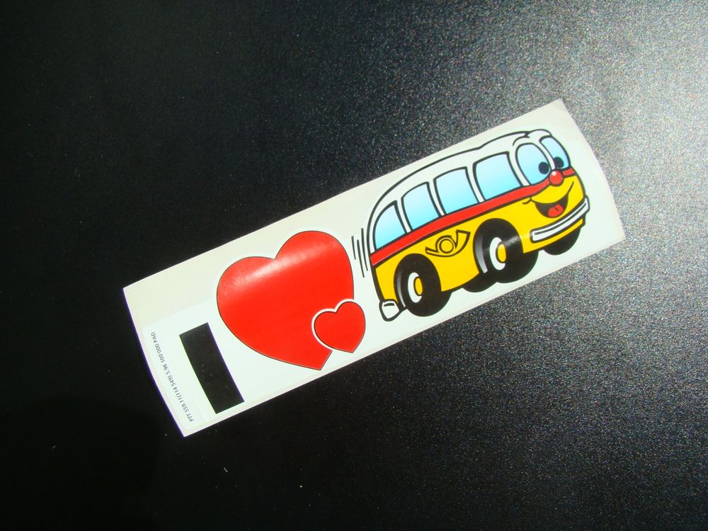 altes Abziehbild Aufkleber Sticker Postauto PTT Post selten (Gebraucht ...