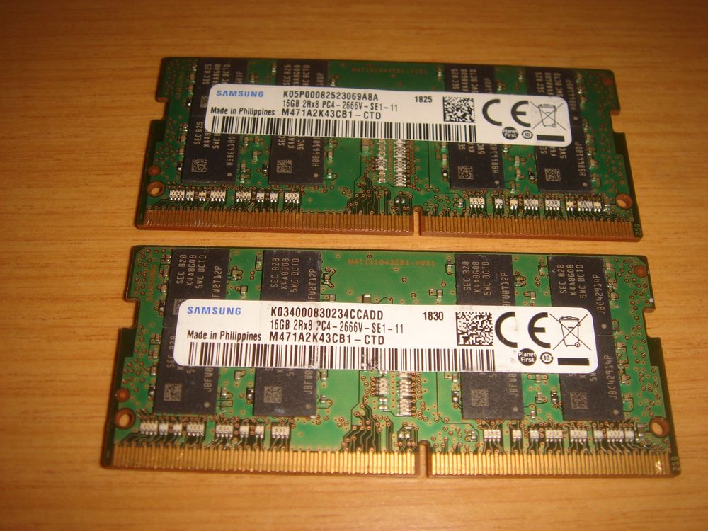 2 Stück 16gb ddr4 2666 RAM für Laptop (Gebraucht) in St. Gallen für CHF ...