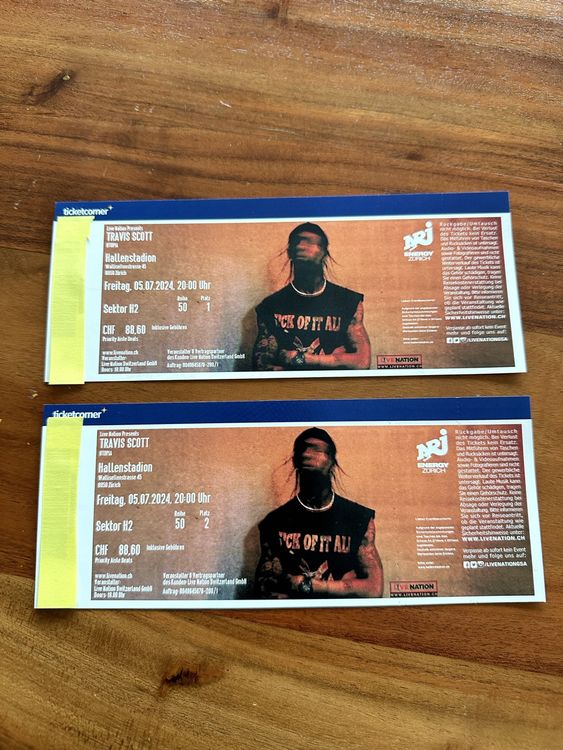 Travis Scott (Utopia) Hallenstadion Zürich | Kaufen auf Ricardo