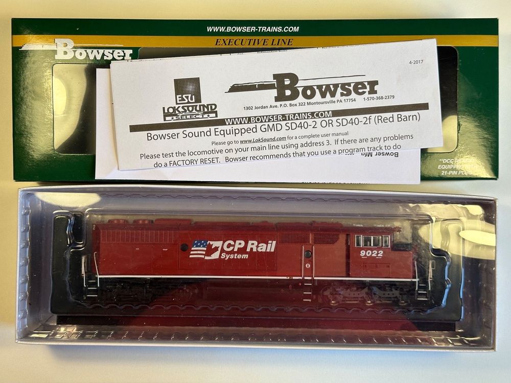 Bowser SD40-2F CP Rail Canadian Pacific 9022 25354 (Neu (gemäss Beschreibung)) in Ettingen für ...