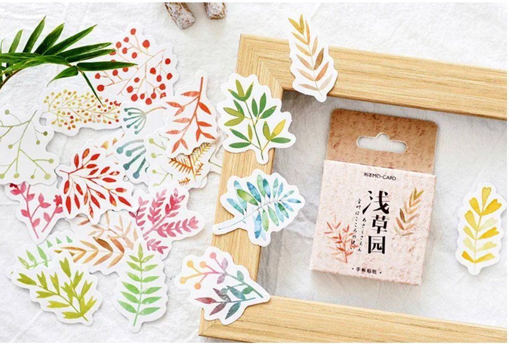 46 Stk. Sticker Aufkleber - Bunte Blätter (Neu und originalverpackt) in ...