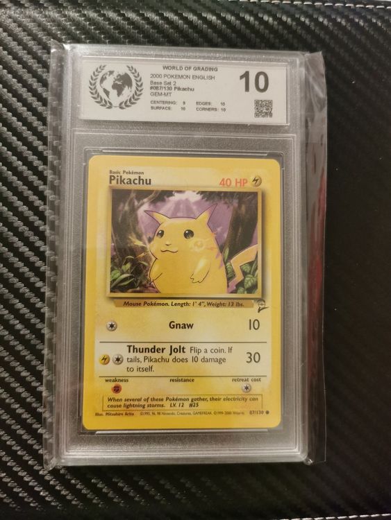Pikachu Base Set 2 PSA/WOG 10 ab 1fr! | Kaufen auf Ricardo