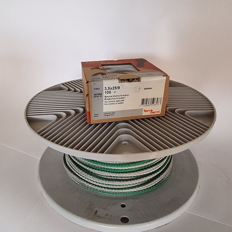 Set Befestigung / HH1 / Seil 530kg und 100 Ringholzschrauben (Neu ...