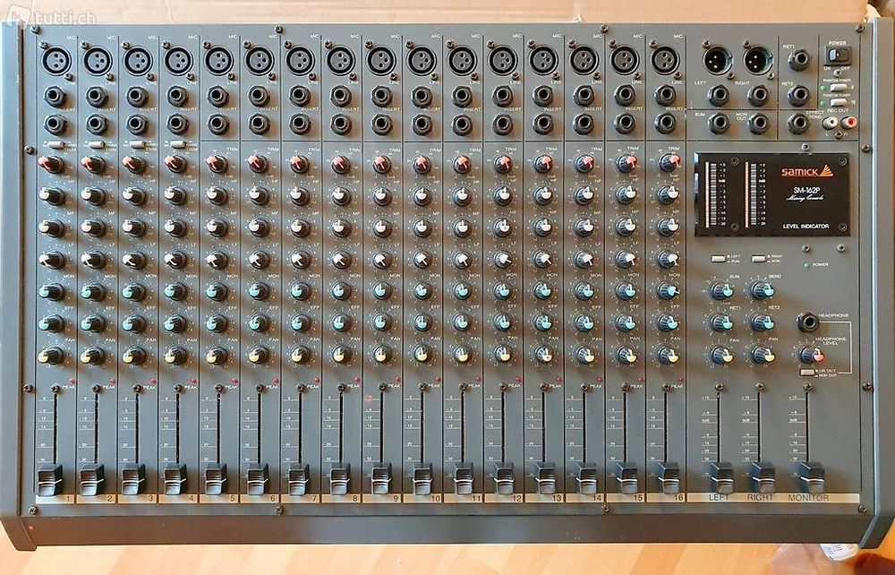 16 Kanal Mischpult / Mixer Samick SM-162P (Gebraucht) in Unterseen für CHF 79 – mit Lieferung ...