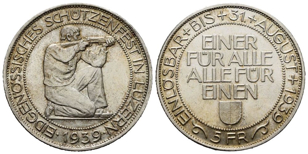 5 Franken 1939 /100 (Gebraucht) in Trimbach für CHF 36 – mit Lieferung auf Ricardo kaufen