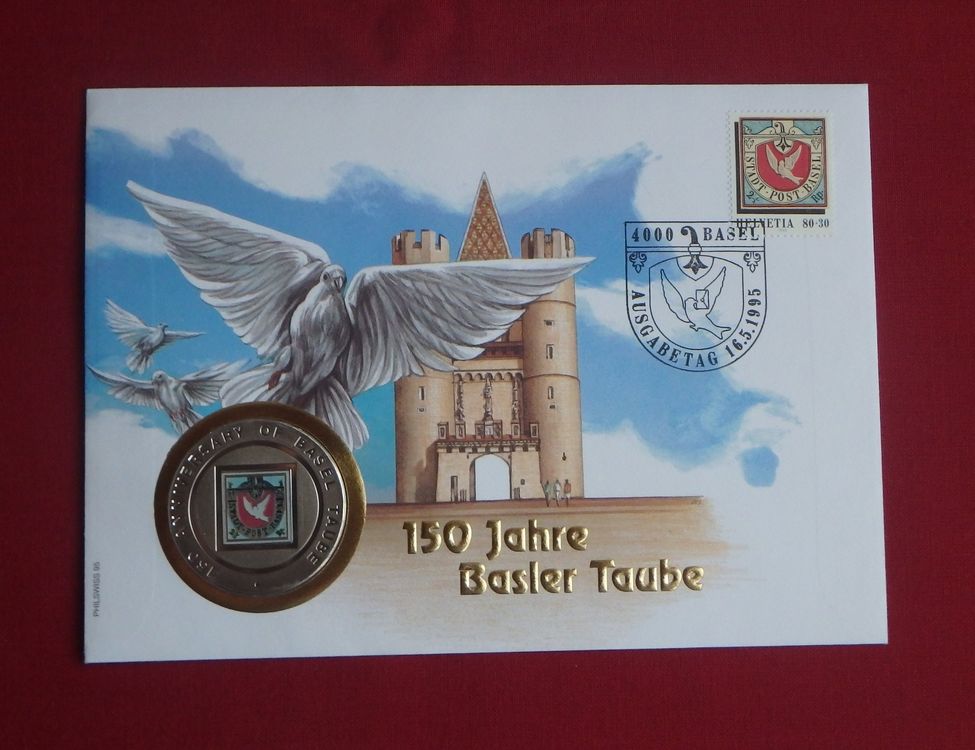 Münzbrief 150 Jahre Basler Taube (Neu (gemäss Beschreibung)) in Schänis für CHF 25 – mit ...