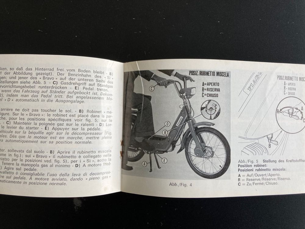 Mofa Piaggio Ciao Bravo Si Bedienungsanleitung 1980 | Kaufen auf Ricardo