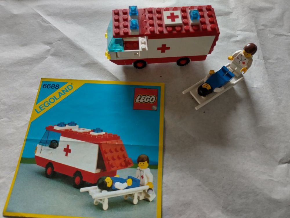 Lego 6688 Legoland vintage Krankenwagen mit Anleitung (Gebraucht) in ...