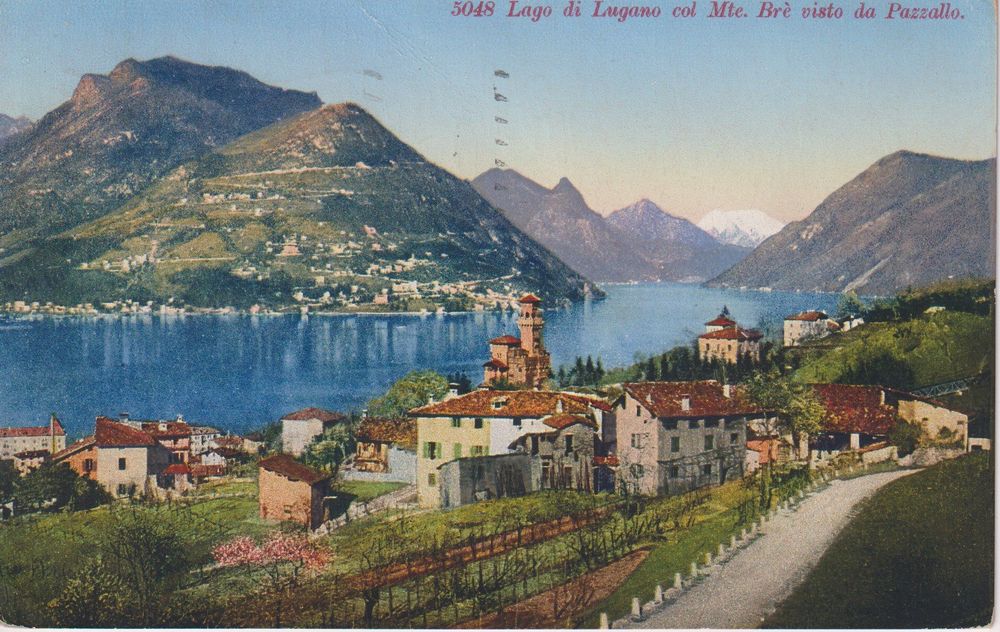 AK Pazzallo. Vista sul Lago di Lugano e Monte Bré. 1932 | Kaufen auf ...