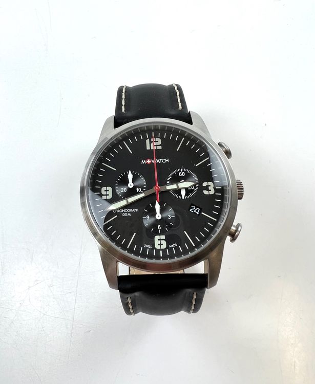 M-Watch Mondaine Leder-Armbanduhr Quartz Swiss Made (Neu (gemäss ...