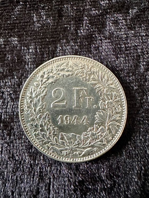 Zweifränkler, 2 Franken, 1944, Silber (Gebraucht) in Wallbach für CHF 9 – mit Lieferung auf ...