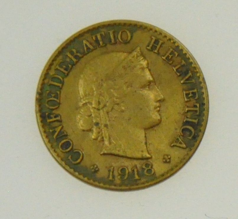 Schweiz 5 Rappen 1918 Messing Münze | Kaufen auf Ricardo