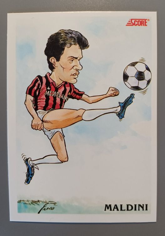 PAOLO MALDINI 1991 Vintage AC MILAN Score Card (Neu (gemäss ...