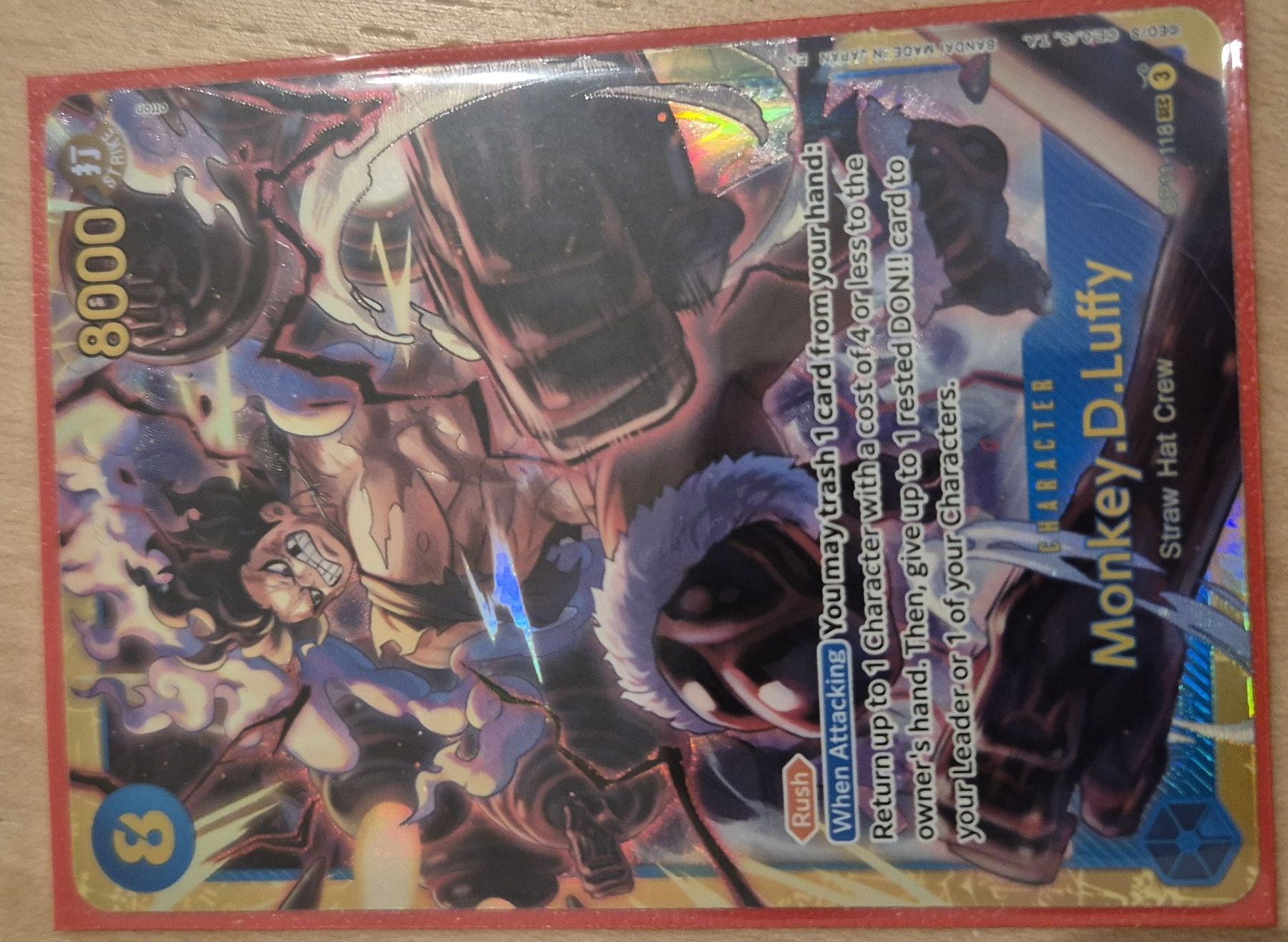 One Piece Karte: Monkey D. Luffy Top Zustand OP011-118 (Neu (gemäss ...