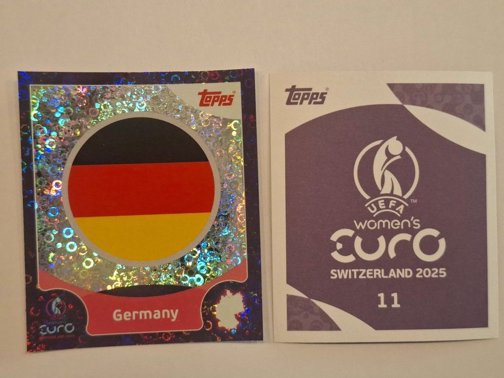 Topps UEFA Women's Euro 2025 Flags Germany Sticker Nr 11 (Gebraucht) in ...