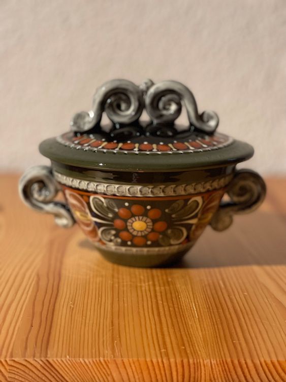 Hugo Kohler Biel Keramik Suppen Schüsselchen mit Deckel (Gebraucht) in ...