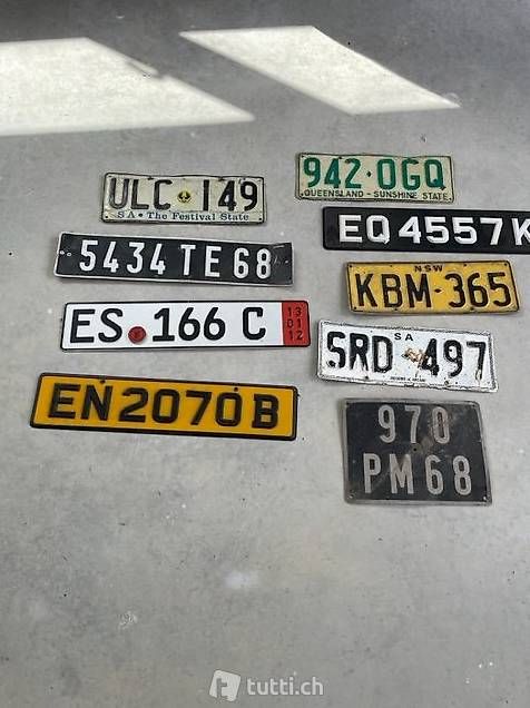 Auto-Nummernschilder-Sammlung Internationale | Kaufen auf Ricardo