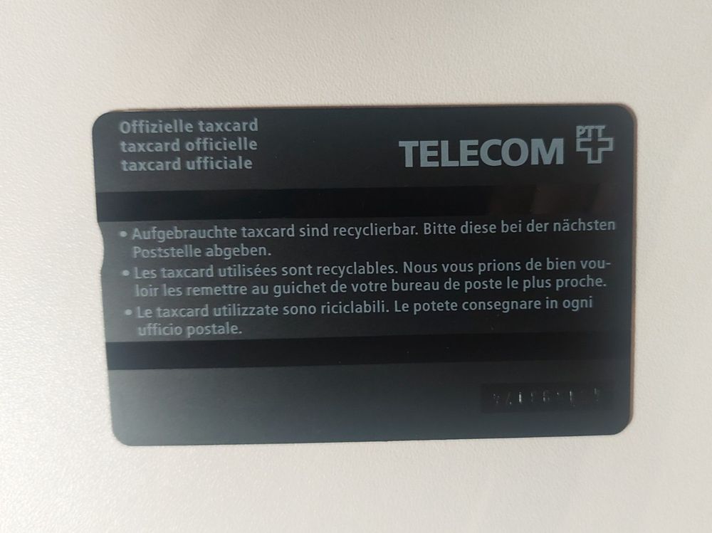 Taxcard PTT Telecom Plus - Wert Fr. 20.- - Sammlerstück (Gebraucht) in ...
