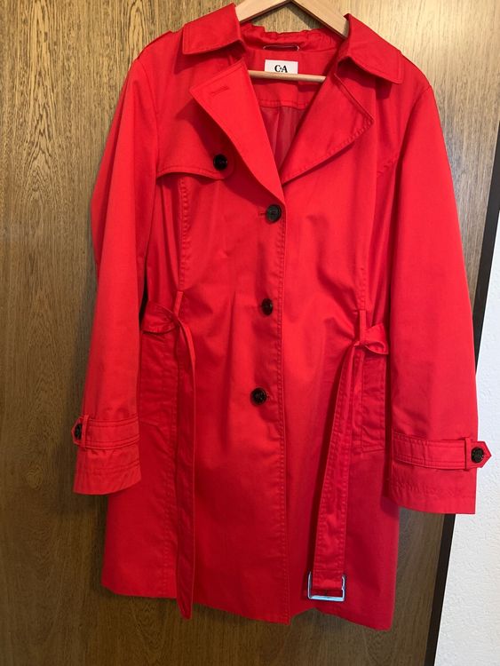 Neuwertig Trenchcoat Gr. 42 rot von C&A | Kaufen auf Ricardo