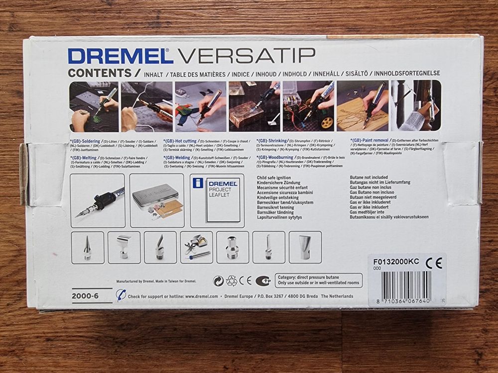 Dremel VersaTip (2000-6) Spezial Edition Gaslötkolben Piezo (Neu und ...