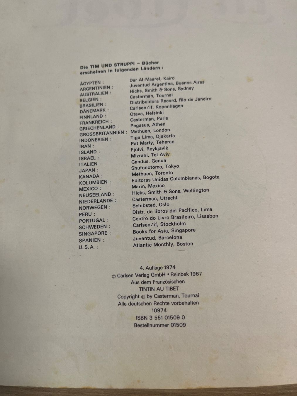 Tim und Struppi - Tim in Tibet (Gebraucht) in villmergen für CHF 20 ...