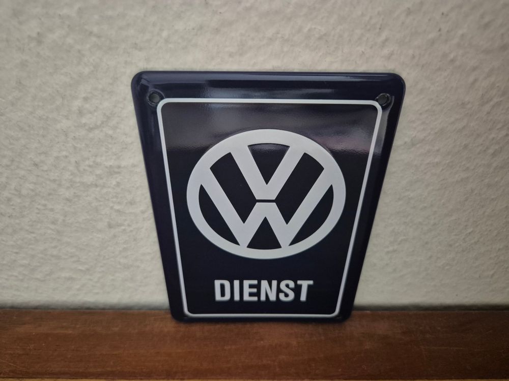 Emailschild VW Werkstatt Auto Service Garage Emaille Schild (Neu ...