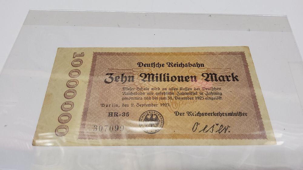 Historischer Geldschein: 10 Millionen Mark, 1923 | Kaufen auf Ricardo