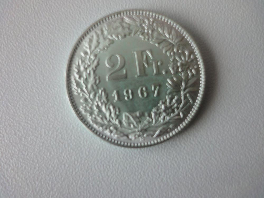 2 Franken Münze von 1967 (Gebraucht) in Winterthur für CHF 5.2 – mit Lieferung auf Ricardo kaufen