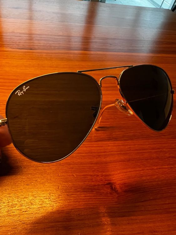 Ray Ban Pilotenbrille Gold/Dunkel | Kaufen auf Ricardo