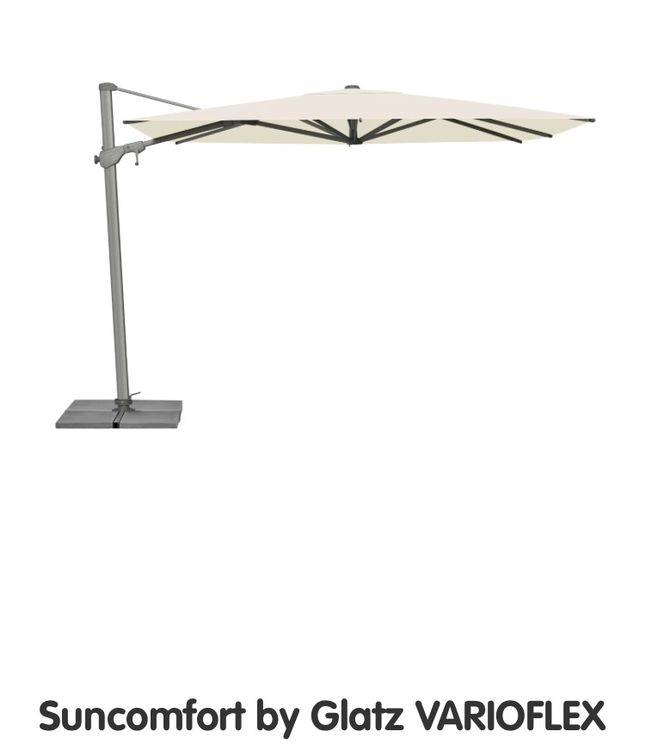 Freiarm-Sonnenschirm Varioflex SunComfort by Glatz écru (Gebraucht) in ...