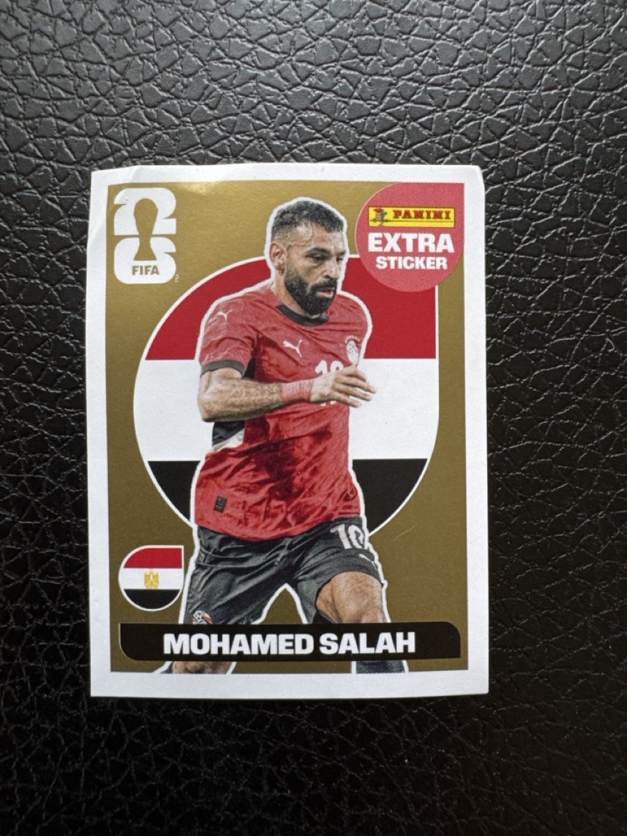 Panini Extra Sticker Mohamed Salah FIFA WM 2026 Gold (Gebraucht) in ...