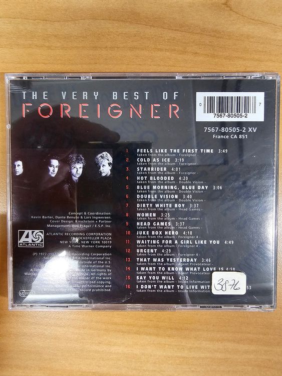 CD - Foreigner – The Very Best Of Foreigner | Kaufen auf Ricardo