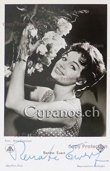 Renate Ewert (1933-1966) Schauspielerin - signiertes Foto (Gebraucht ...