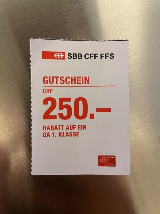 Gutschein SBB GA 250 CHF | Kaufen auf Ricardo