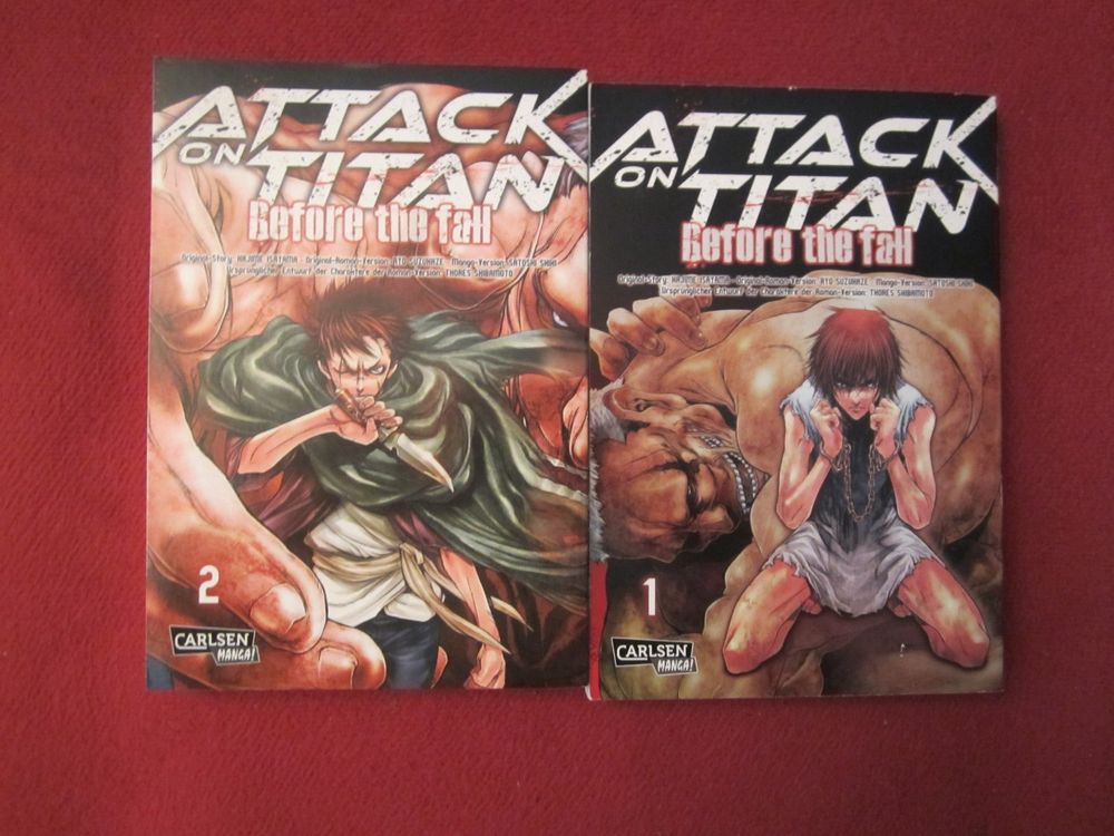 MANGA COMIC:ATTACK ON TITAN BEFORE THE FALL(BAND 1+2)CARLSEN (Gebraucht ...