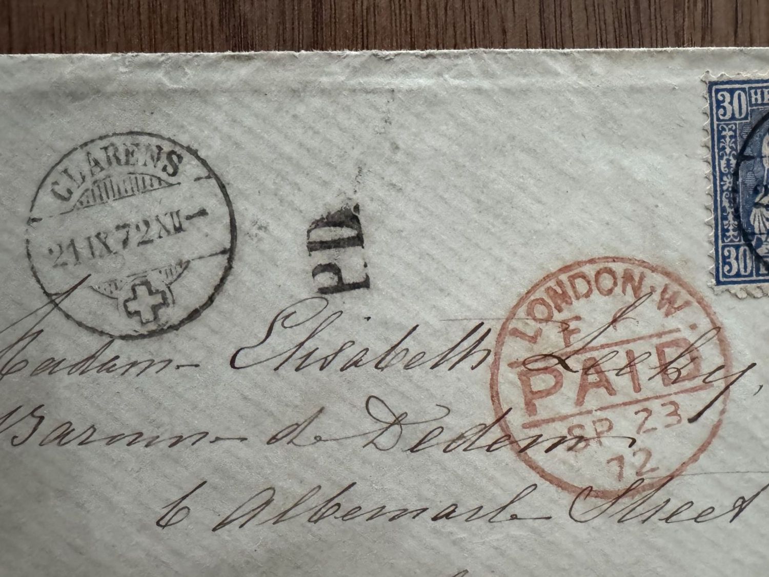 Nr. 41 Clarens 21 IX 72 XII, Gruppe 148B, PD-Stempel: Gruppe (Gebraucht ...