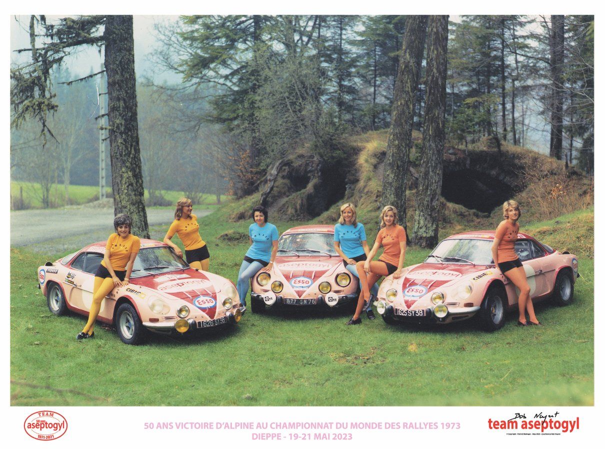Plaque Rallye « DIEPPE 2023» Dessin lancement Team Aseptogyl (Neuf avec ...