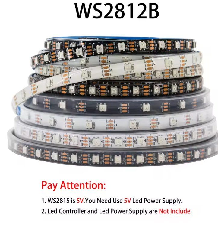 WS2812B 1m 5V 144 individuelle RGB Pixel LED Strip (Neu und ...