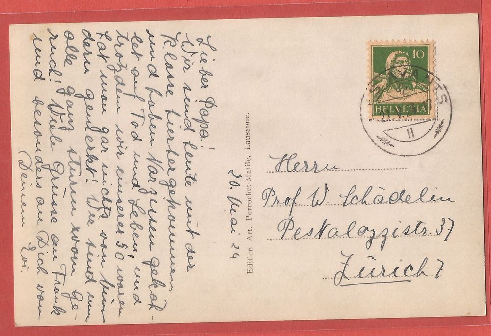 Les Avants sur Montreux - Champ de Narcisses Fotokarte 1924 (Gebraucht ...