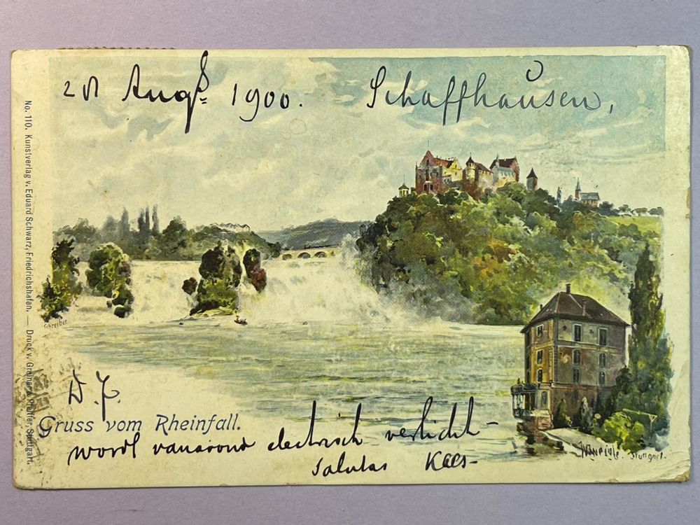Gruss vom Rheinfall - 1900 !!! | Kaufen auf Ricardo