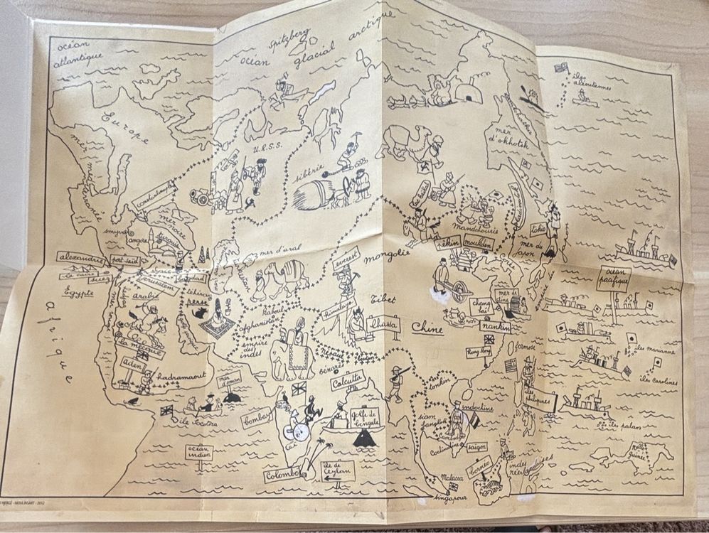 Carte du Monde de Tintin, A Map of Tintins World (Neu (gemäss ...