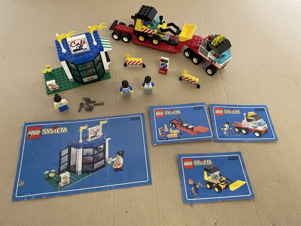 Lego System 6329 Raststätte lkw Bagger Schwertransporter (Gebraucht) in ...