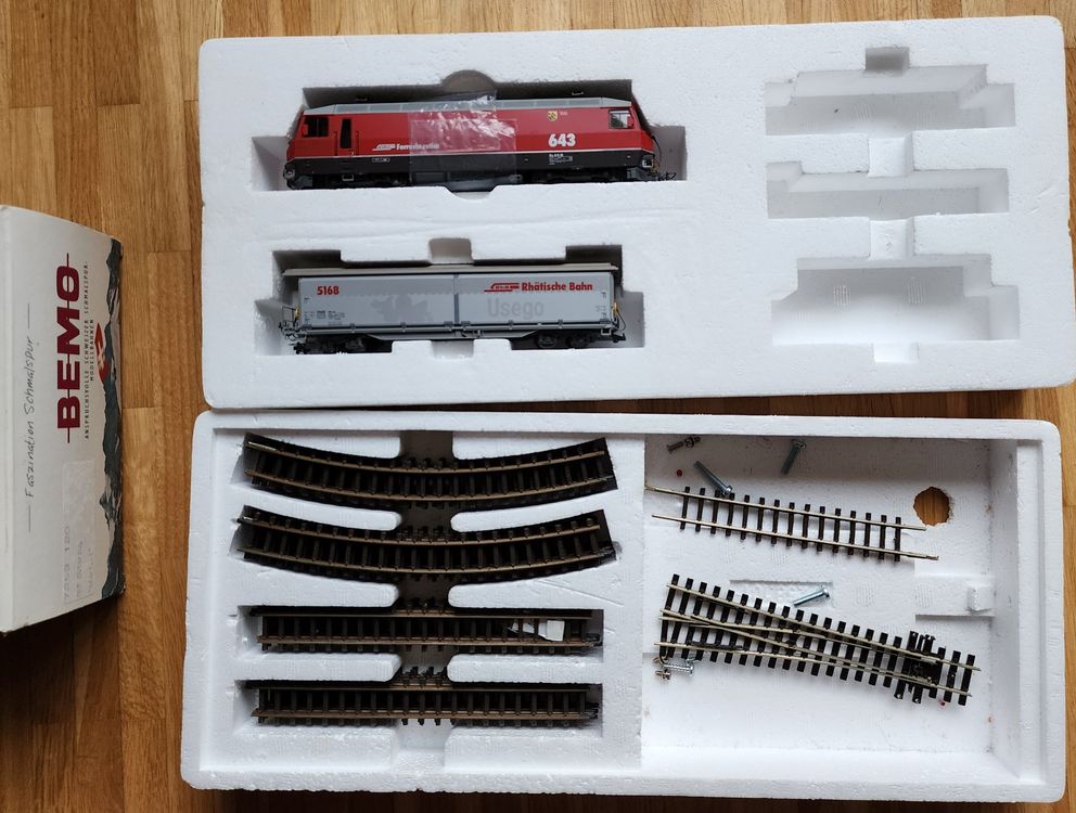 BEMO Set Ge 4/4 III + Güterwagen "Ex Usego" + Gleiskreis | Kaufen auf ...